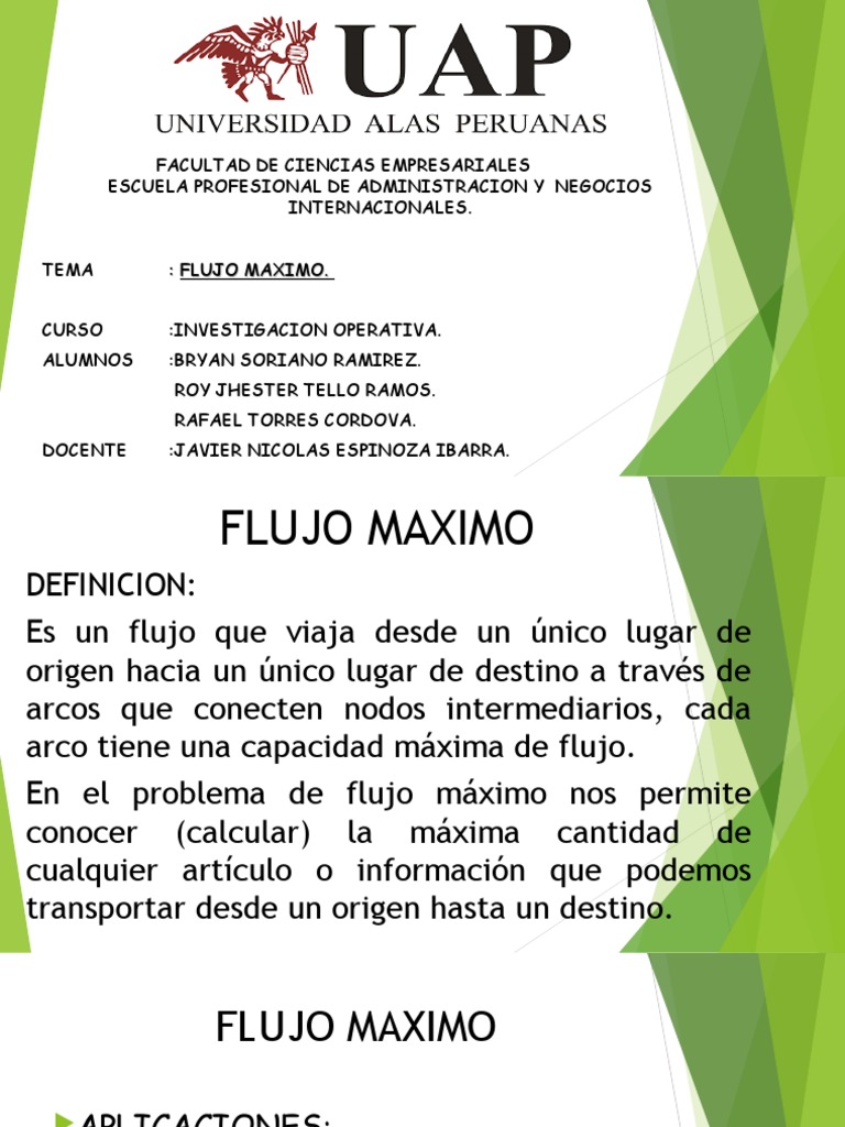 Modelo de Flujo Máximo en Redes | PDF | Algoritmos | Transporte