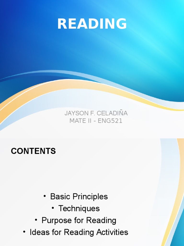 Reading | PDF | Speed Reading | Cognition