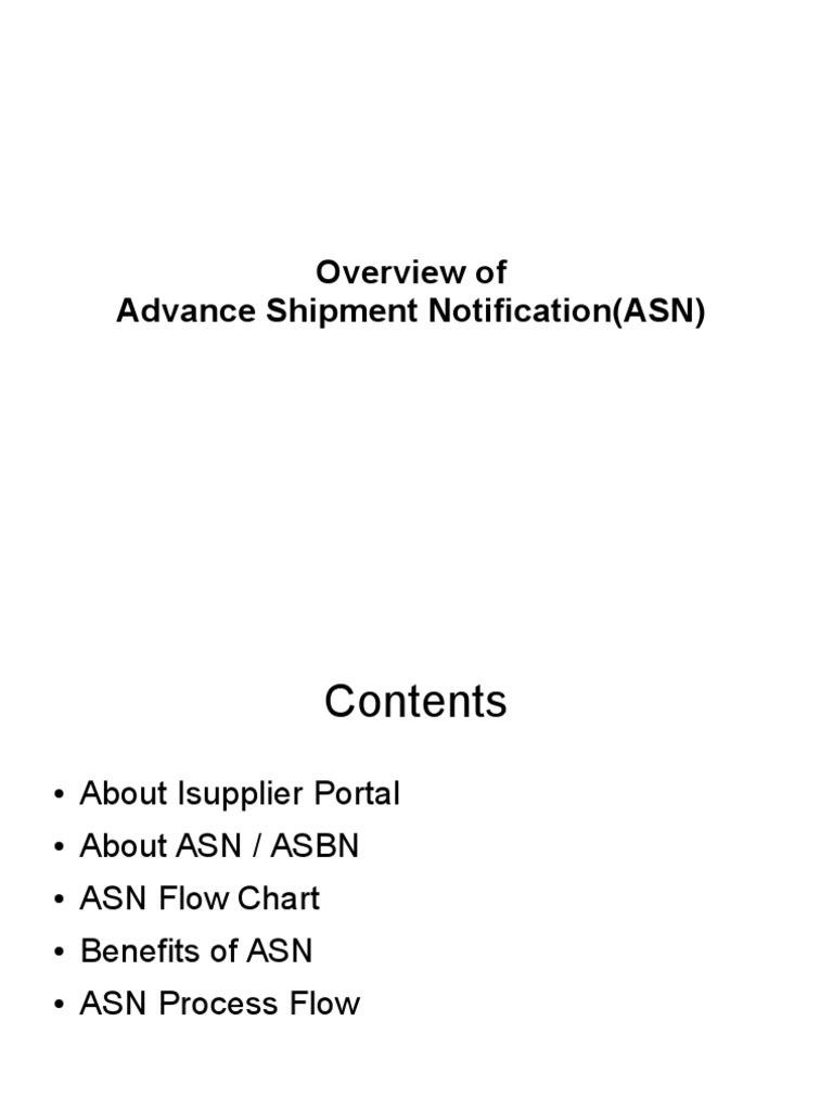 Asn | PDF | Electronic Data Interchange | Invoice