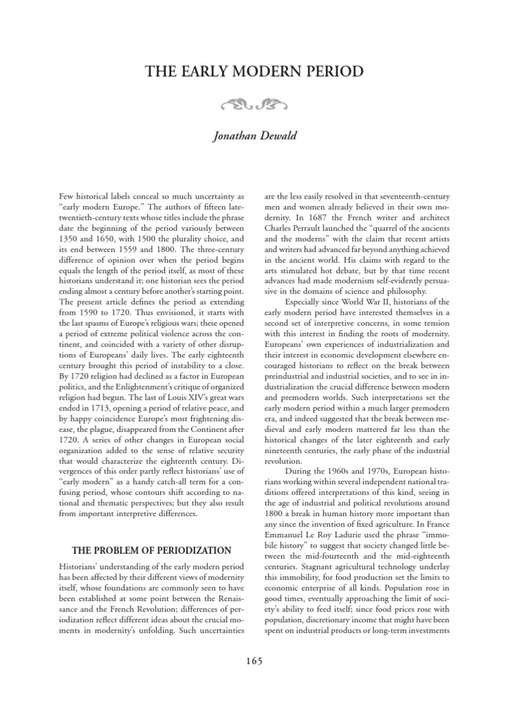 The Early Modern Period | PDF | Modern History | Nobility