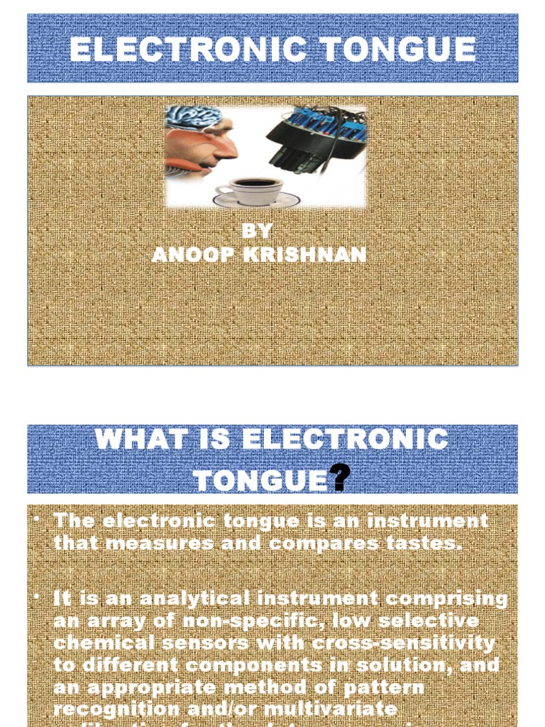 Electronic Toungue | PDF | Sensor | Taste