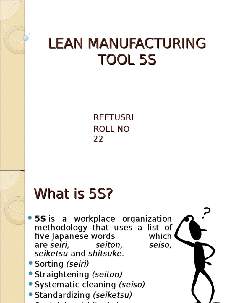 5S PPT | Lean Manufacturing | Industries