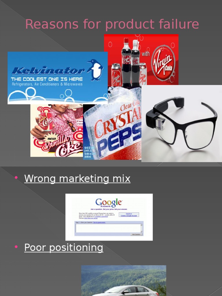 Reasons For Product Failure | PDF | Brand | Beverages