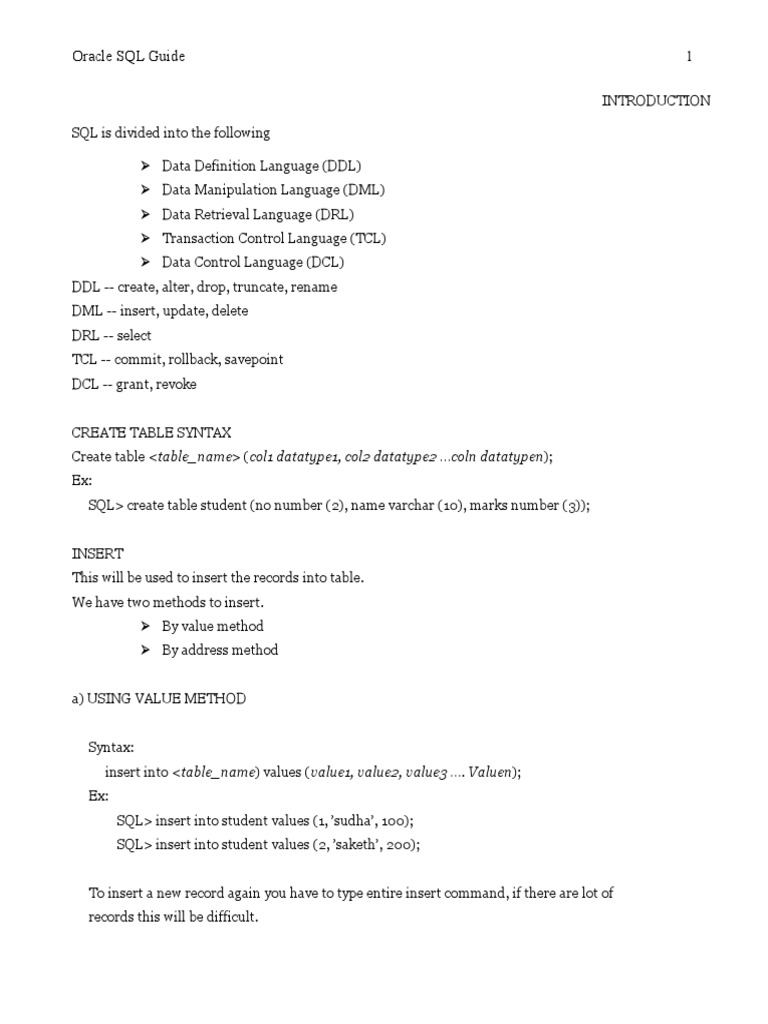 SQL PLSQL Material Ramanjanayalu | PDF | Computing | Logarithm