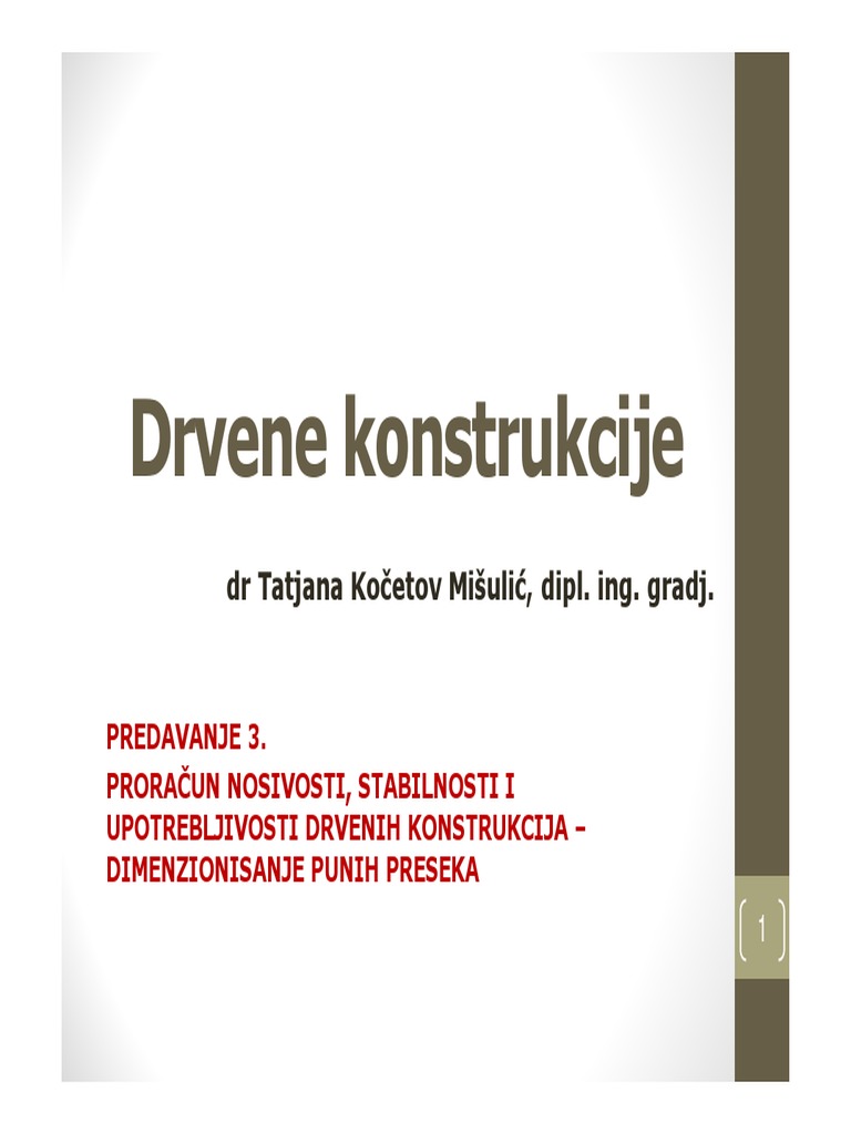 Drvene Konstrukcije | PDF