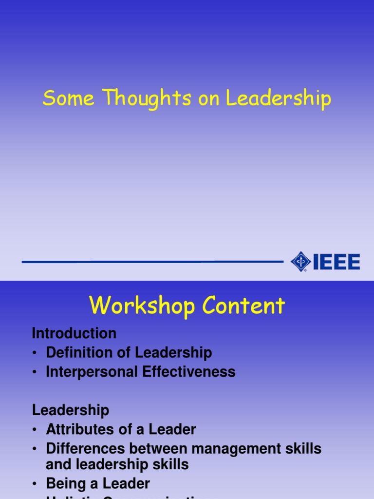 Leadership Presentation Revised | PDF | Leadership | Team Building