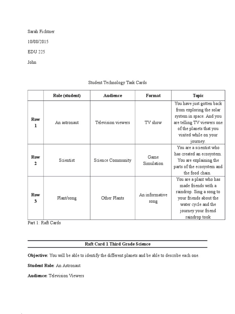 Student Technology Task Cards | PDF | Ecology | Ecosystem