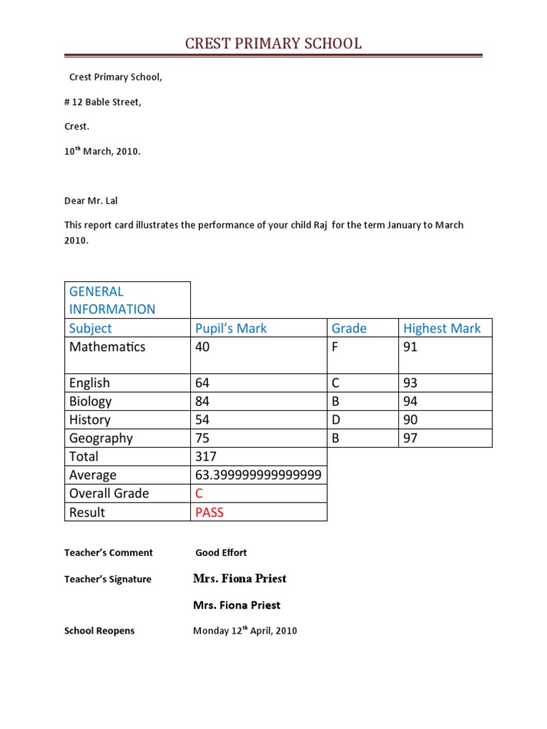 Crest Primary School Finished Merge | PDF | Teachers | Educational ...