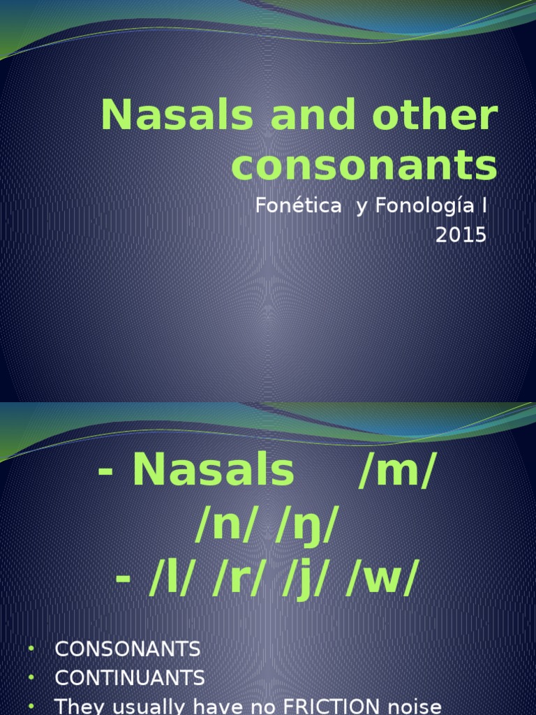 Nasals and Other Consonants | PDF | Consonant | Syllable
