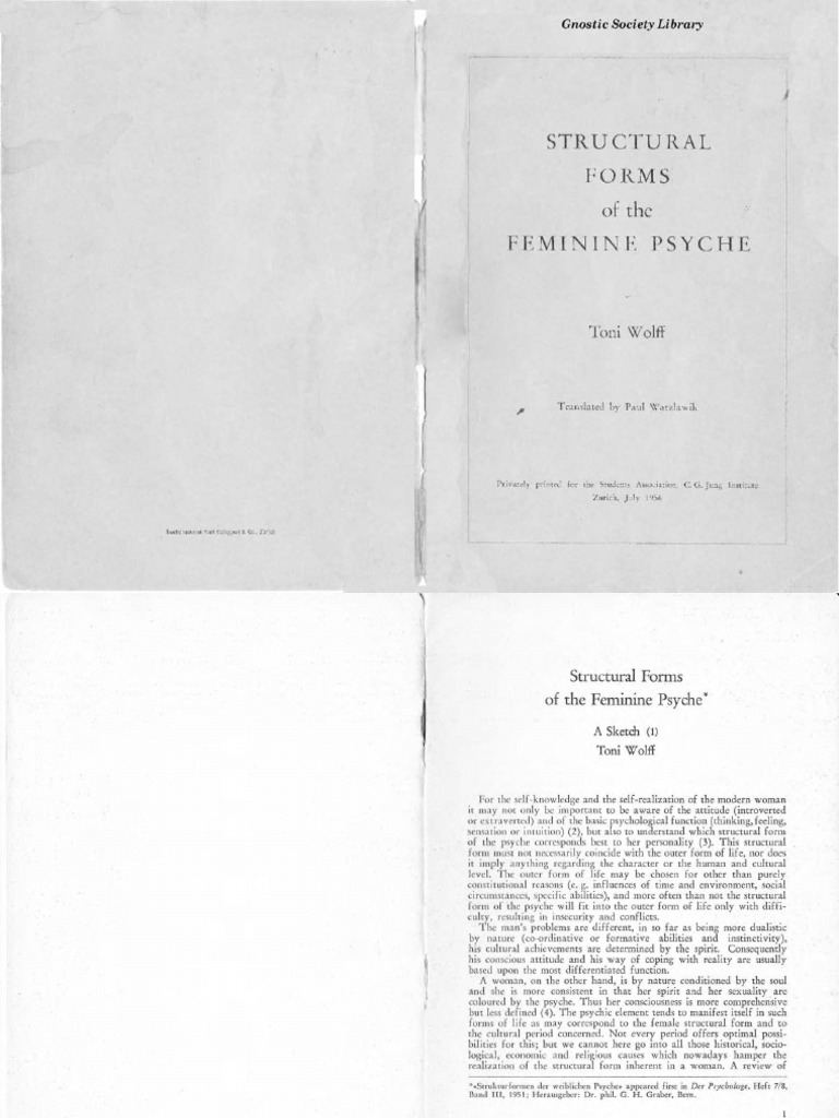 Toni Wolff's Feminine Psyche Archetypes | PDF | Shadow (Psychology ...