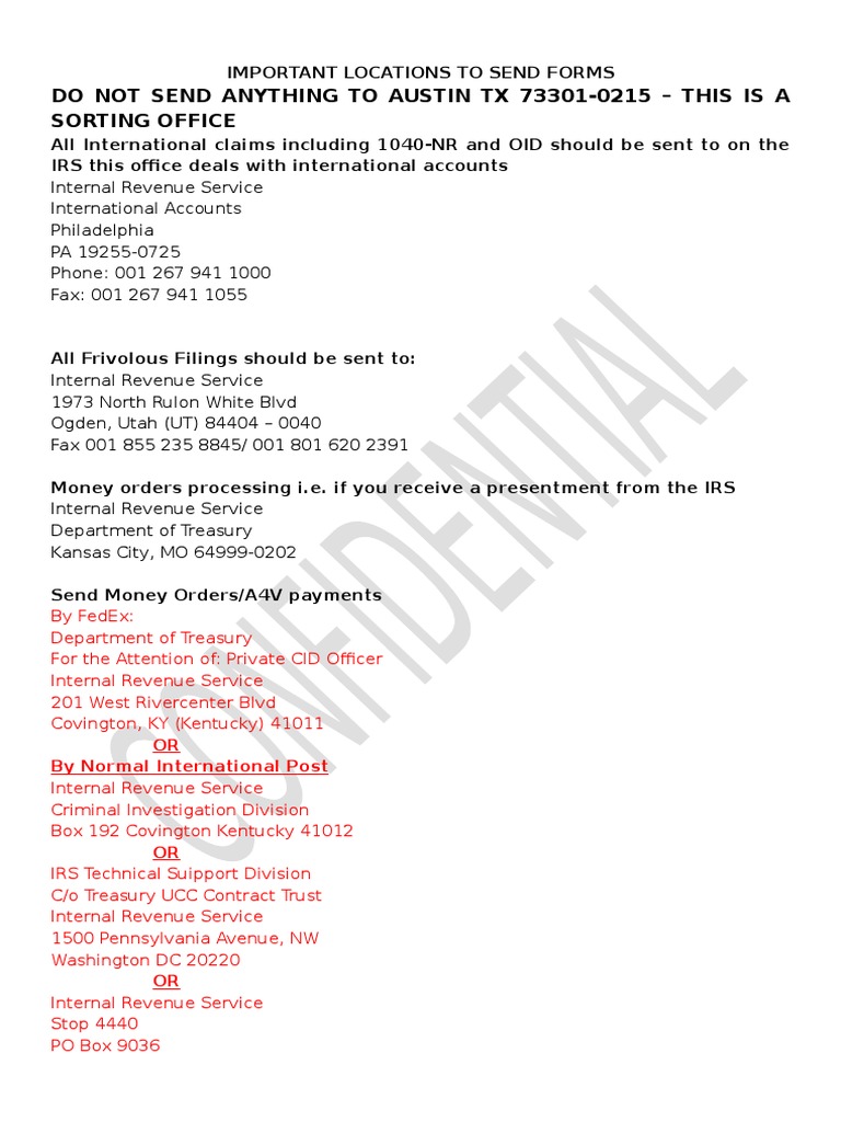 Notes Irs | PDF | Postage Stamp | Internal Revenue Service