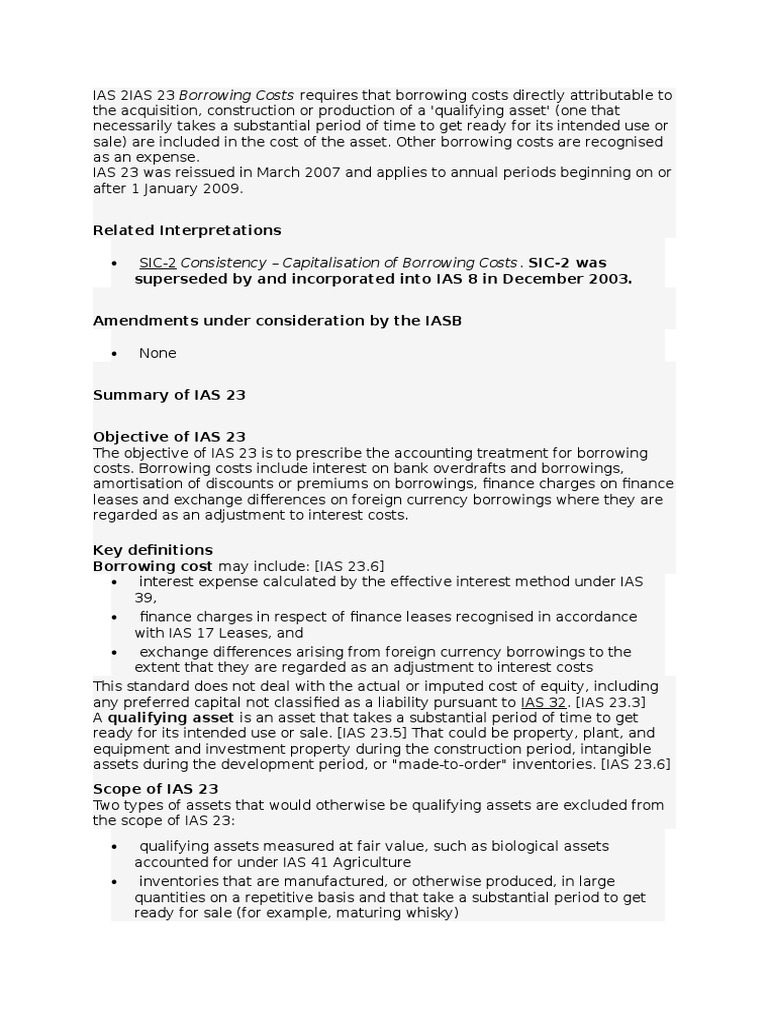 Ias 23 | PDF | Interest | Expense