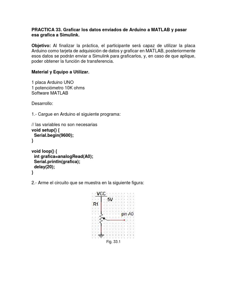 Graficar Con Arduino Y Matlab Pdf Arduino Matlab