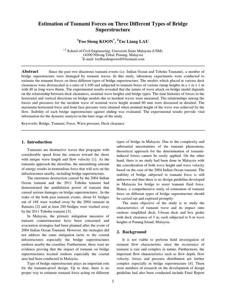 Technical Paper (Tsunami) | PDF | Tsunami | Waves