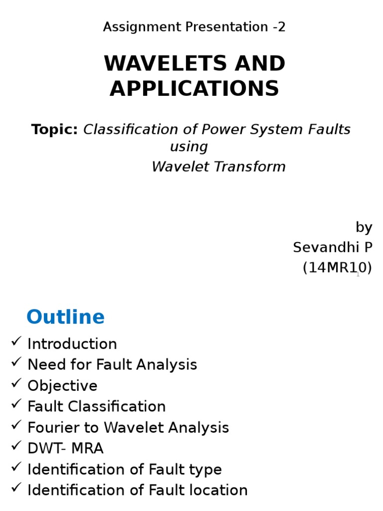 Classification of Power System Faults Using Wavelet Transform | PDF | Wavelet | Electric Power ...