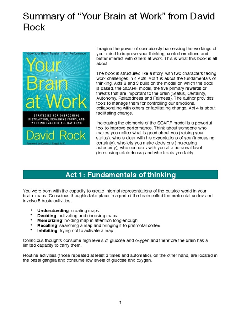 Your Brain at Work Blog | PDF | Emotions | Thought