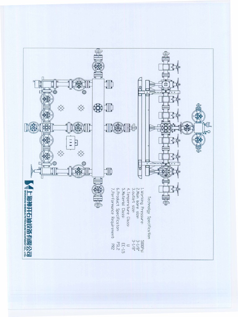 6 Choke Manifold Drawing - T128 | PDF