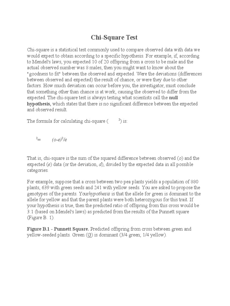 Chi Square Test | PDF | Chi Squared Test | Statistical Hypothesis Testing