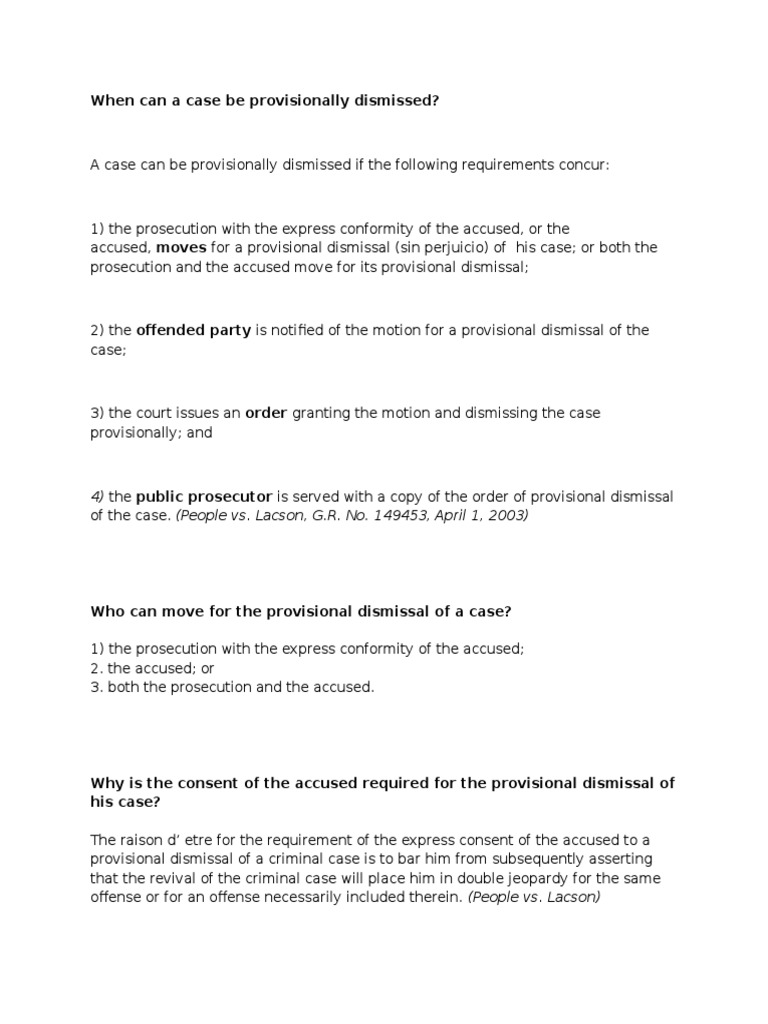 Provisional Dismissal | PDF | Prosecutor | Complaint