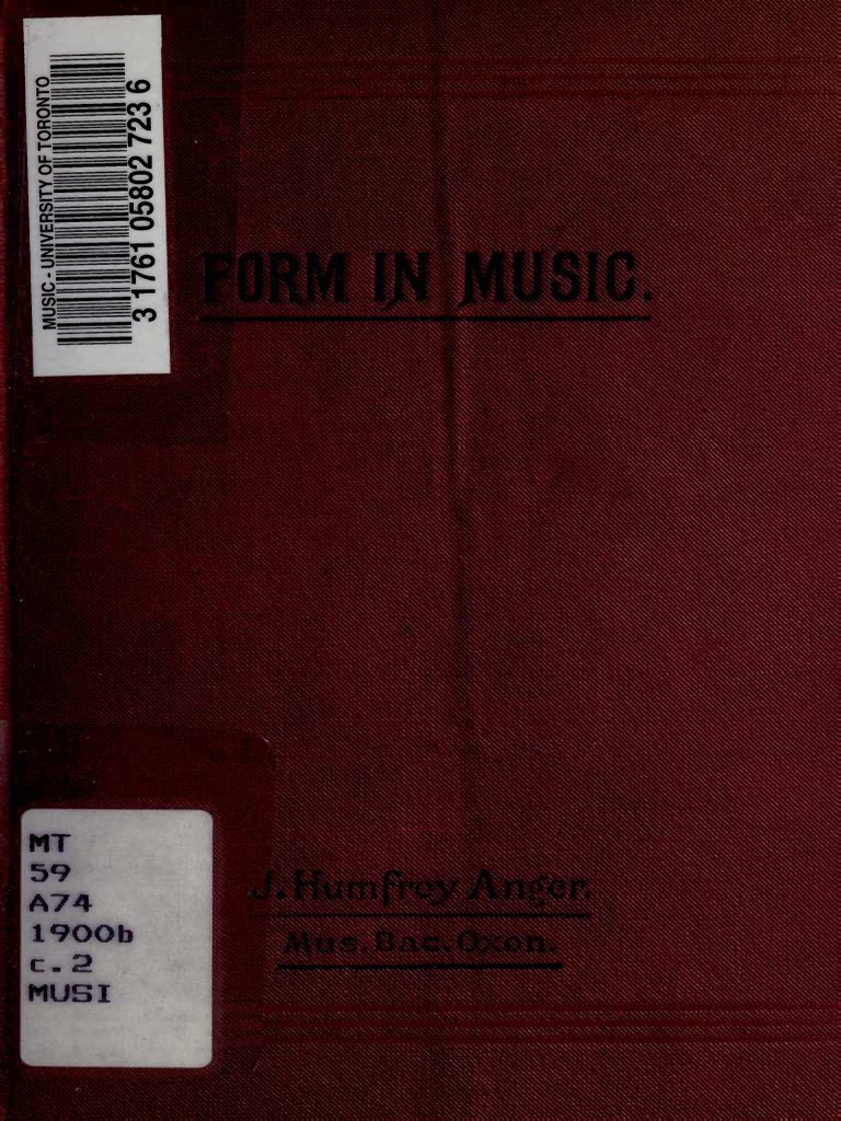 Anger - Form in Music - With Special Reference To The Bach Fugue and ...