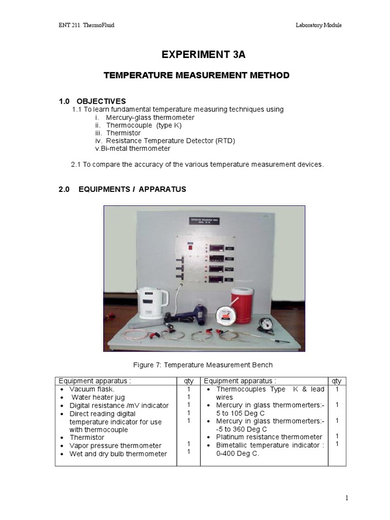Temperature Measurement Method | Download Free PDF | Thermocouple ...