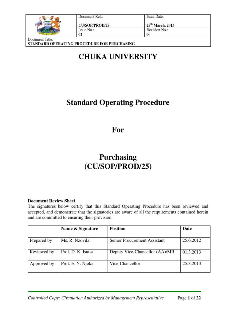 SOP Procurement | PDF | Procurement | Request For Proposal
