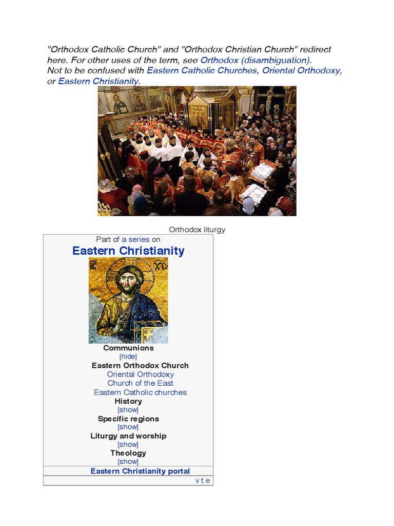 Orthodox Catholic Church | PDF | Eastern Orthodox Church | Catholic Church