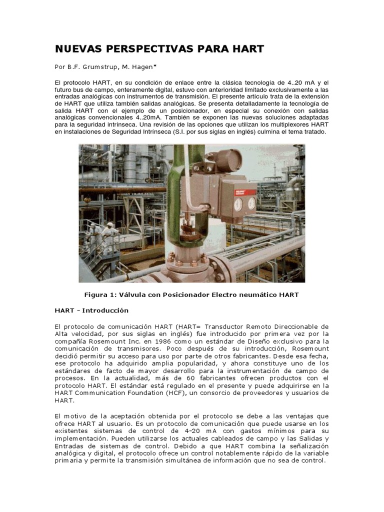 Protocolo Hart Instrumentacion | PDF | Solenoide | Señal analoga