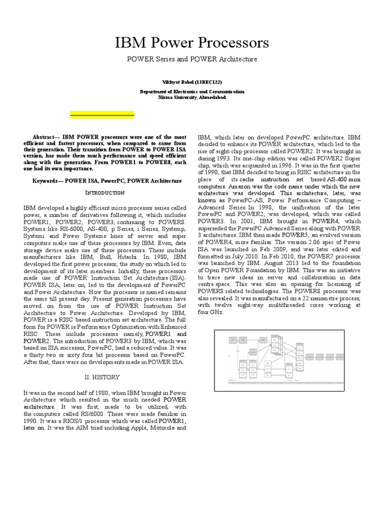 Evolution of IBM POWER Processors | PDF | Computers