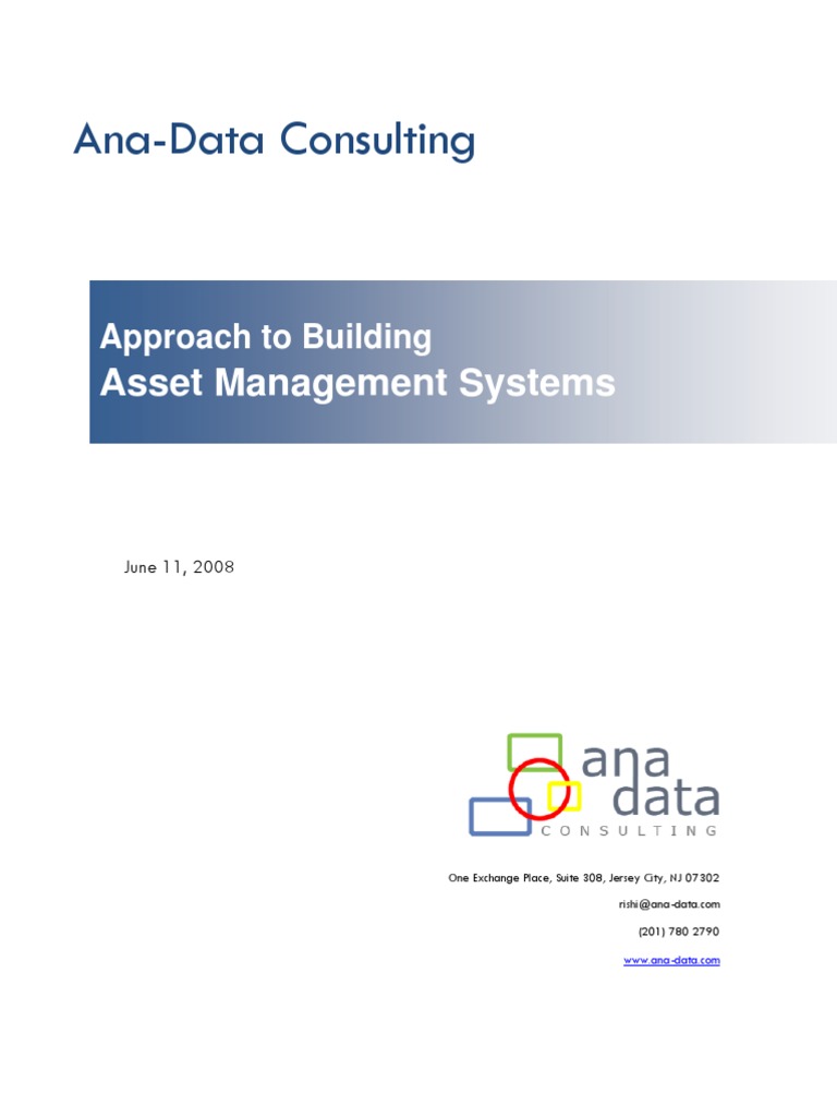 Approach To Building Asset Management | PDF | Data Warehouse | Non ...