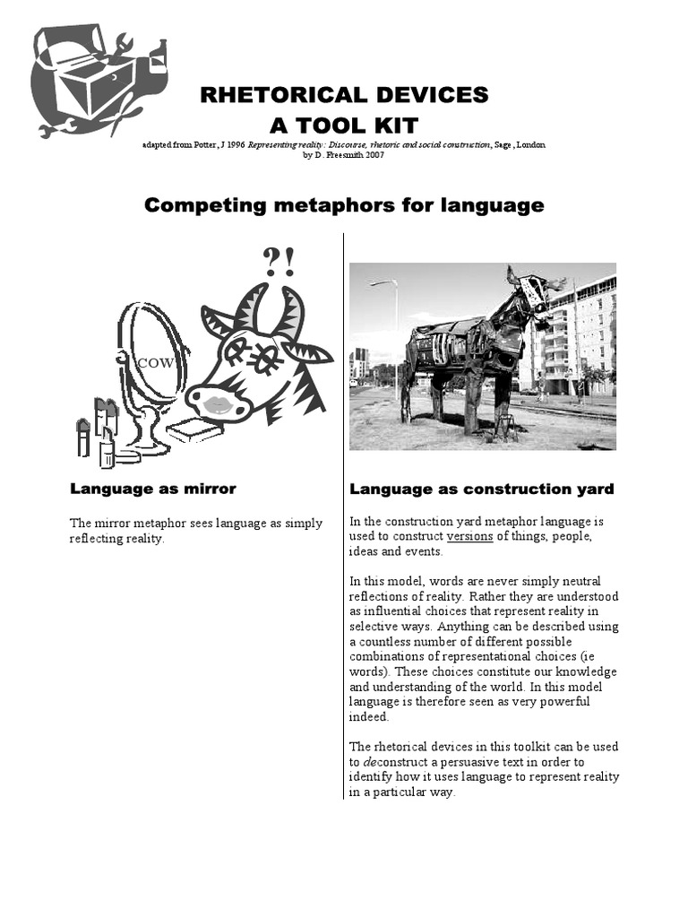 Rhetorical Devices Tool Kit - Final | PDF | Rhetoric | Argument