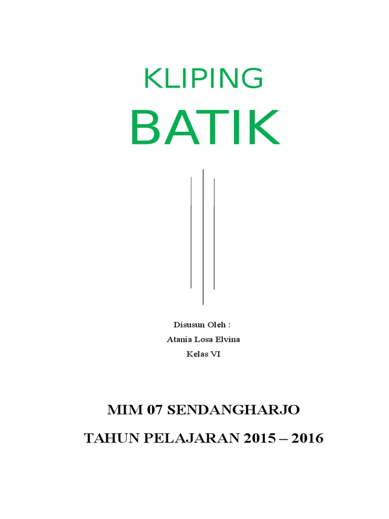 Sampul Kliping Batik Mim | PDF