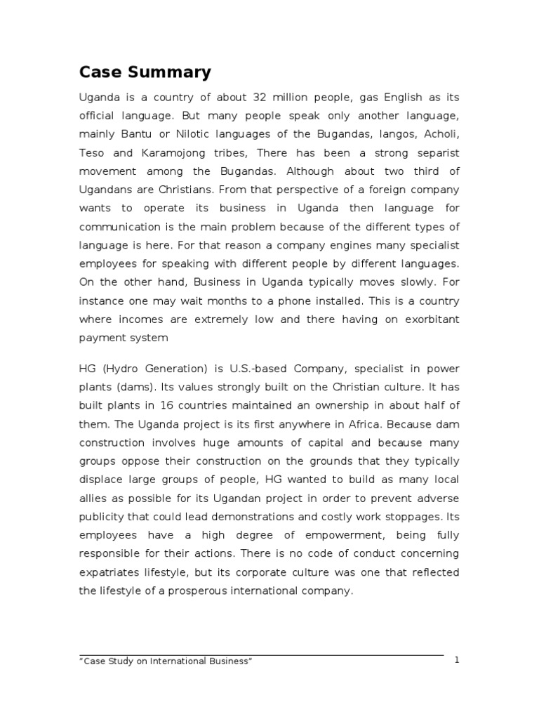 Charles Martin in Uganda - The Case Solution | PDF | Uganda | International Business