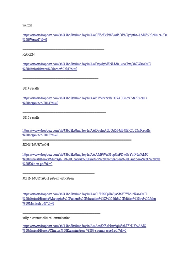 AMC CLINICAL Material and Tips | PDF | Cognition | Medicine