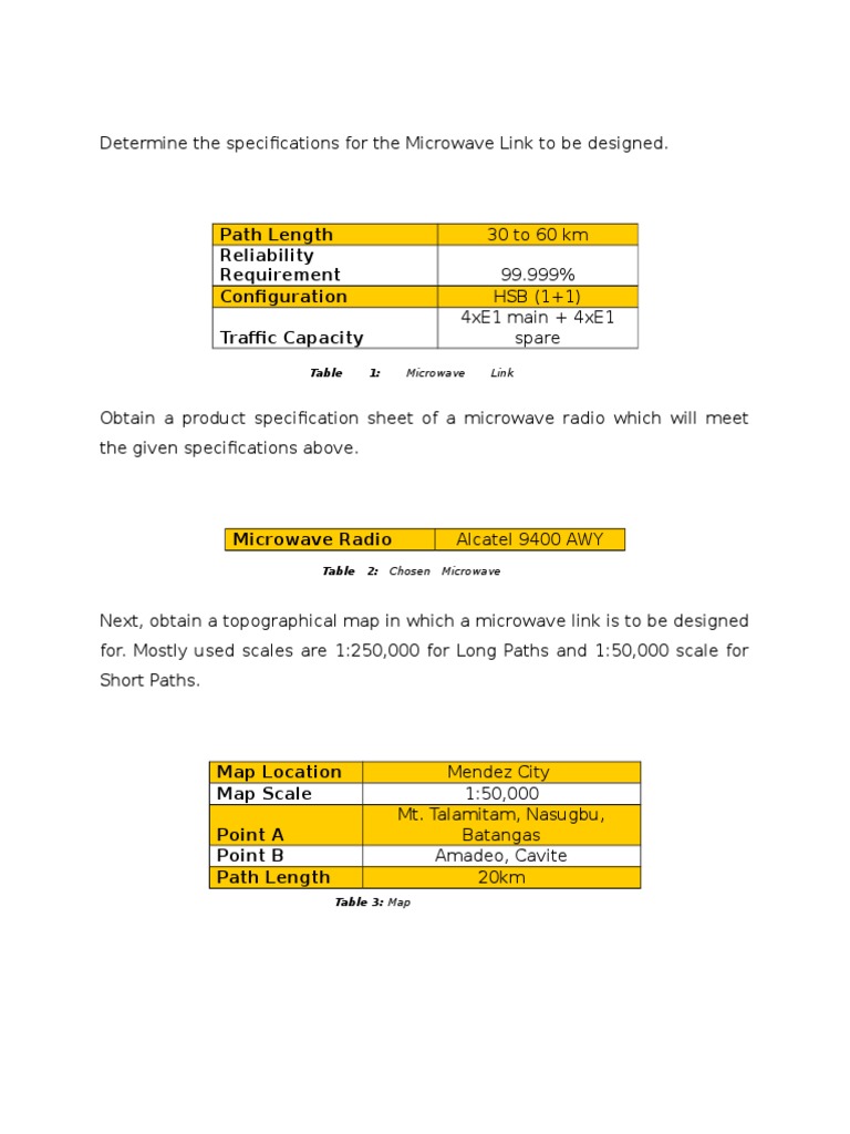 Microwave Link Sample | PDF