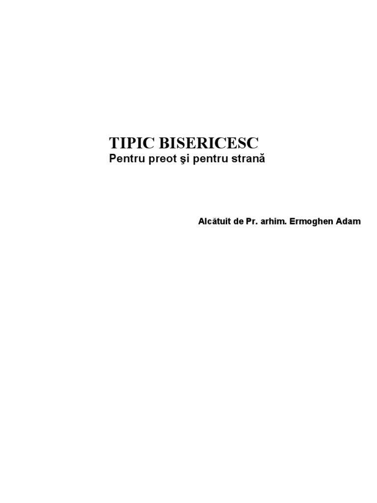 Tipic Bisericesc | PDF