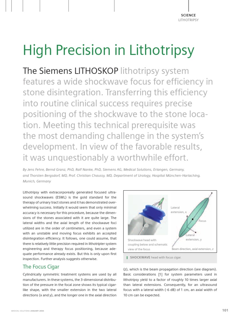 Lithoskop High Precision in Lithotripsy 00005352 | PDF | Medical ...