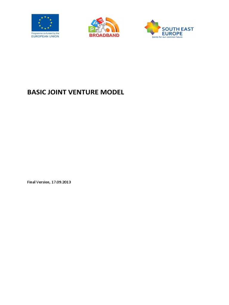 Basic Joint Venture Model | PDF | Public–Private Partnership | Joint ...