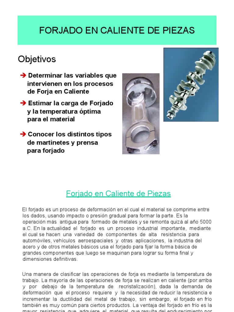 Forjado en Caliente: Proceso y Ventajas | PDF | Forjar | Mecanizado