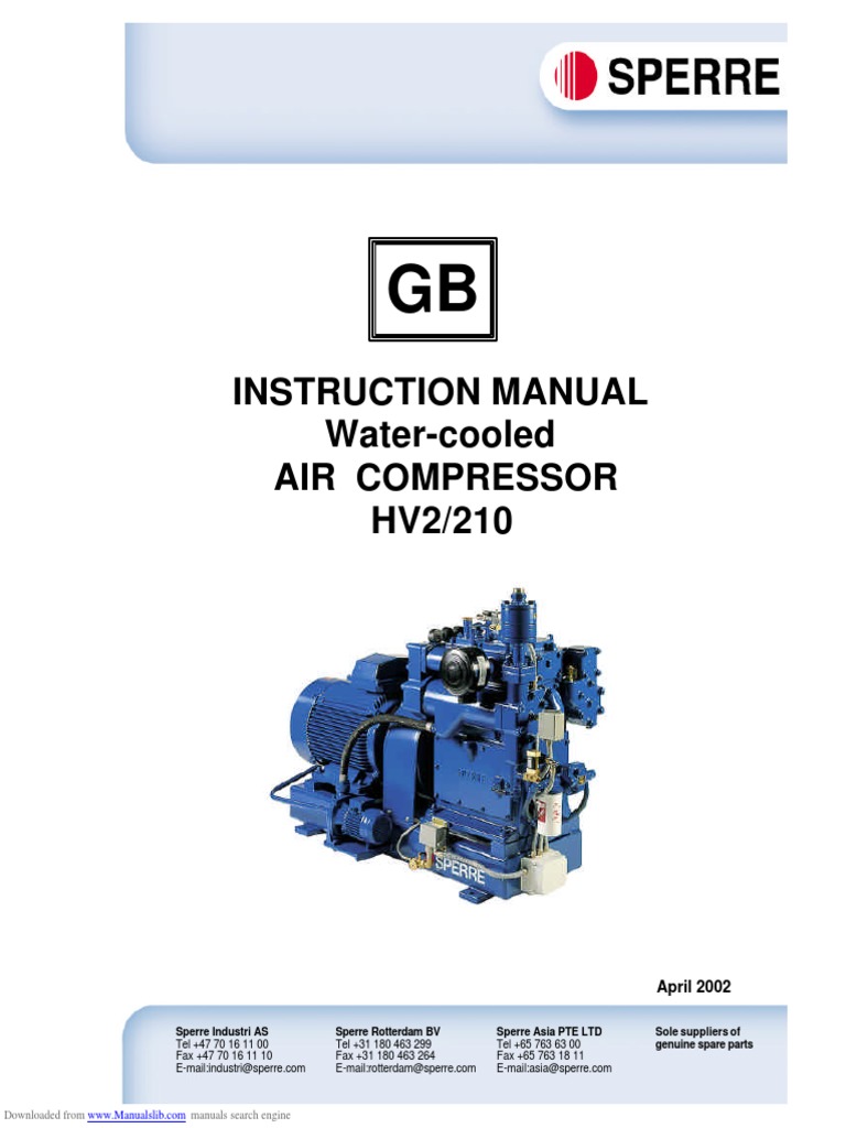 HV 2210 | PDF | Piston | Gas Compressor