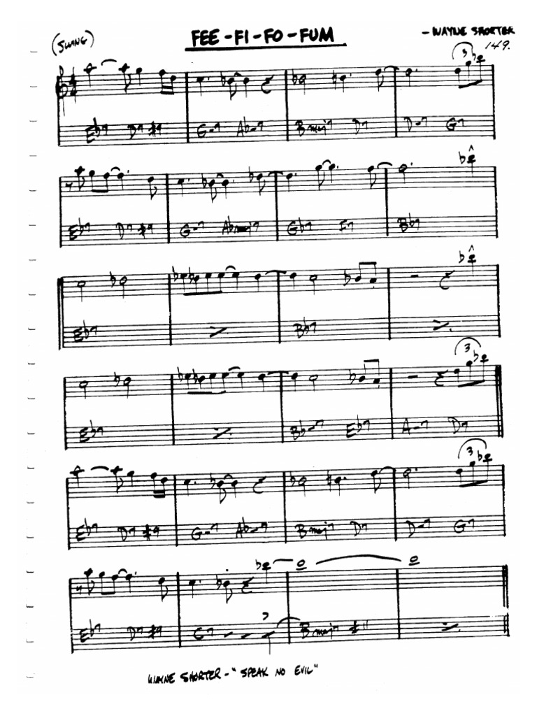 Fee Fi Fo Fum Wayne Shorter | PDF