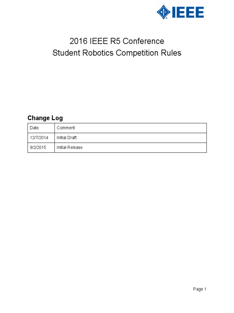 Robotics Competition Rules and Guidelines | PDF | Business | Technology ...