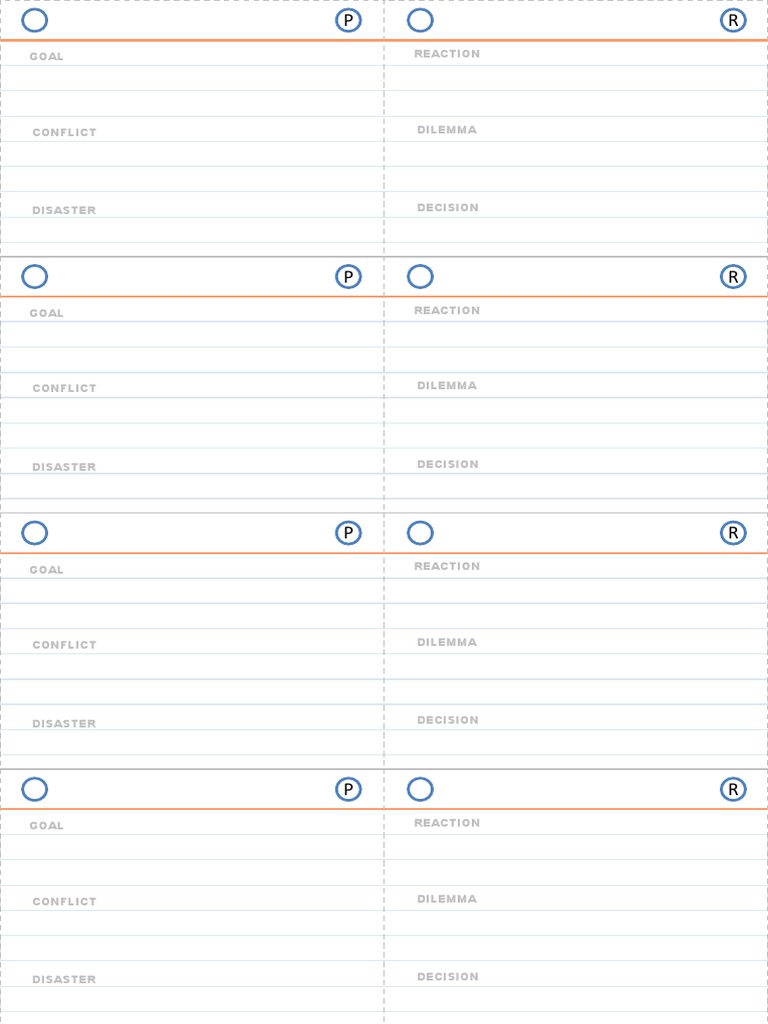 Scene Card Template for Novel Planning | PDF | Plot (Narrative ...