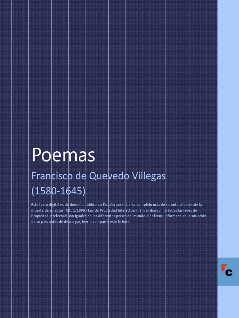 Poemas Cortos de Quevedo | PDF | Pecado | Science