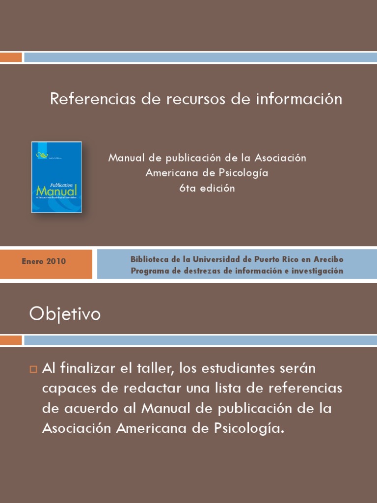 Guía para Referencias APA 6ta Edición | PDF | Comillas | Bibliografía