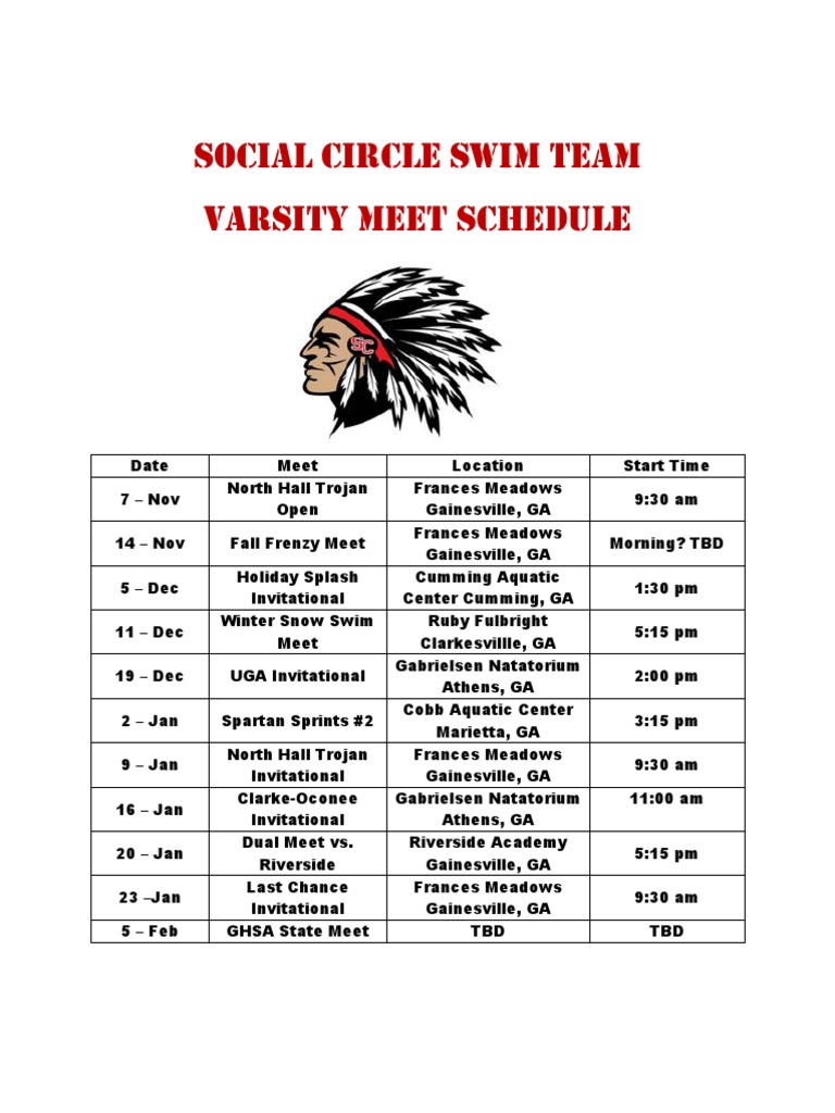Varsity Schedule | PDF