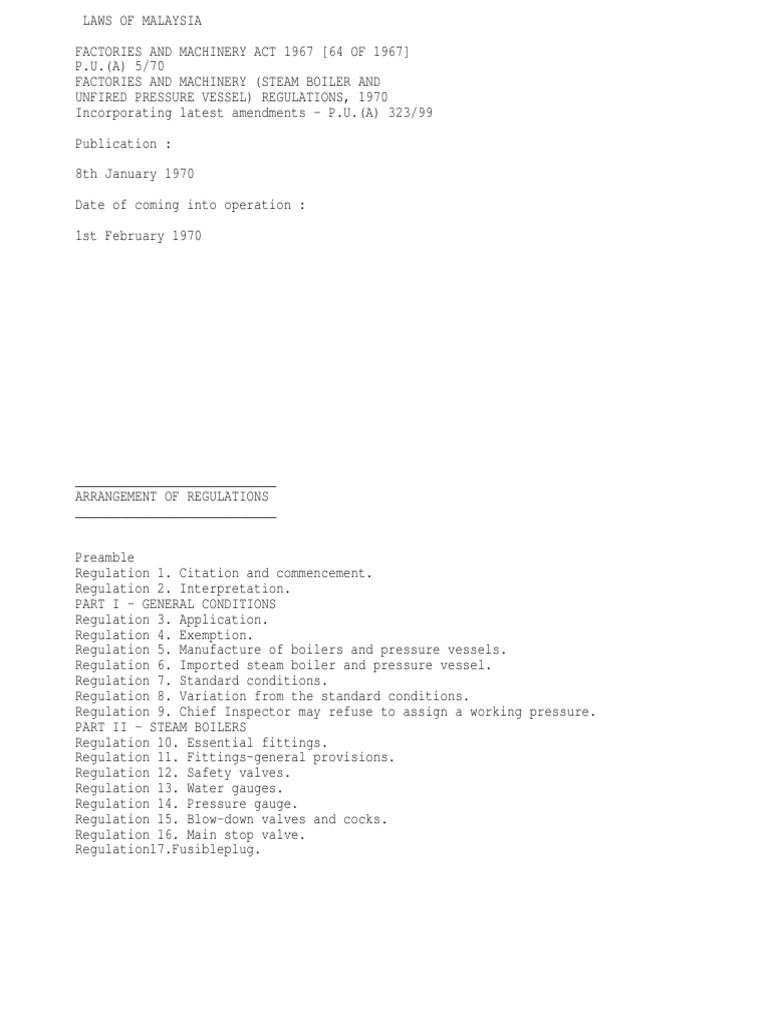 FMA - Steam Boiler and Unfired Pressure Vessel | PDF | Boiler | Valve