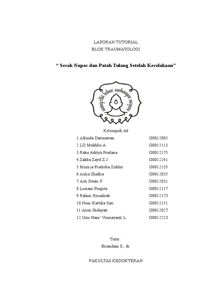 Laporan Traumatologi Skenario 1 FK UNS | PDF