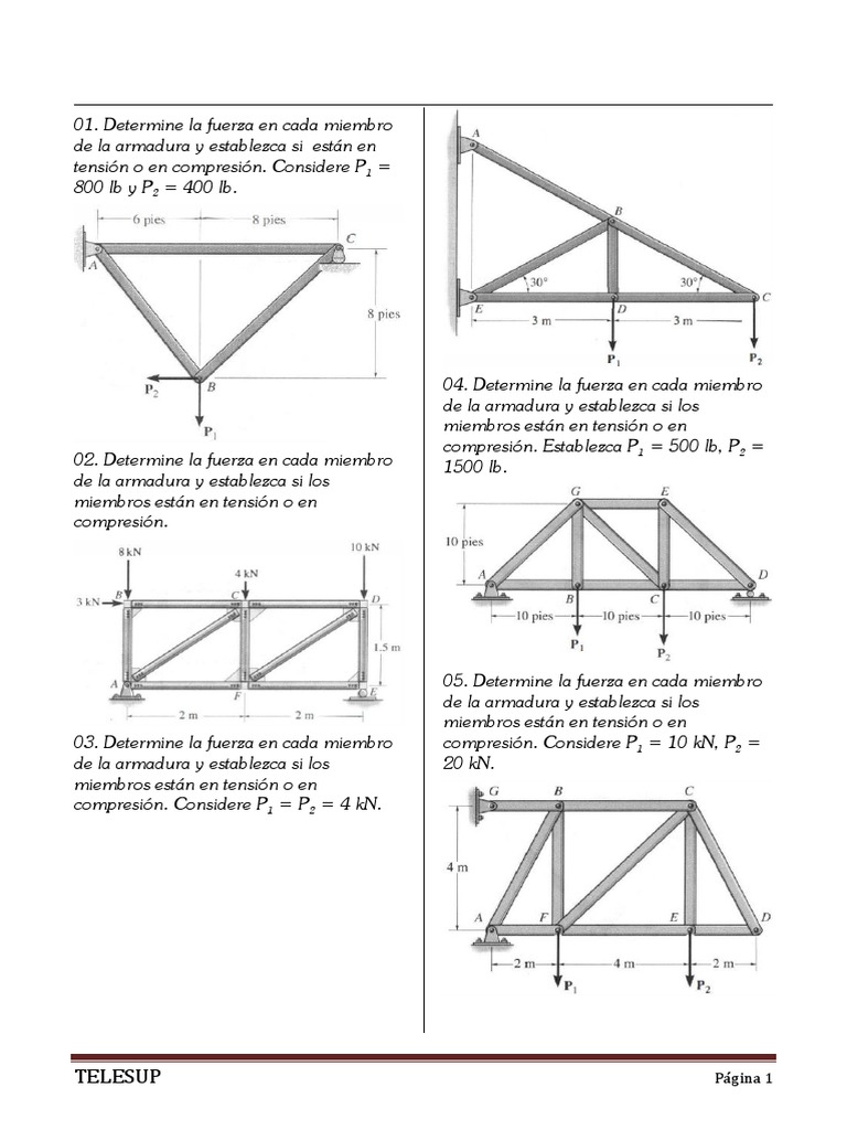 Ejercicios de Armaduras | PDF