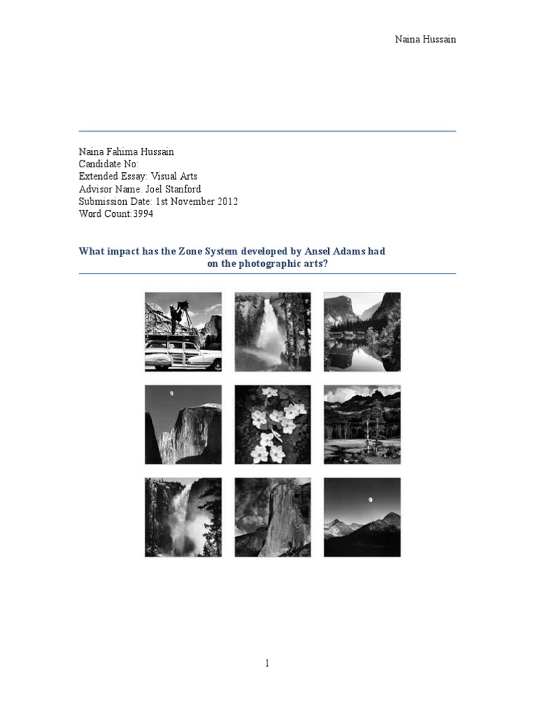 Impact of Ansel Adams' Zone System | PDF | Exposure (Photography) | Hobbies